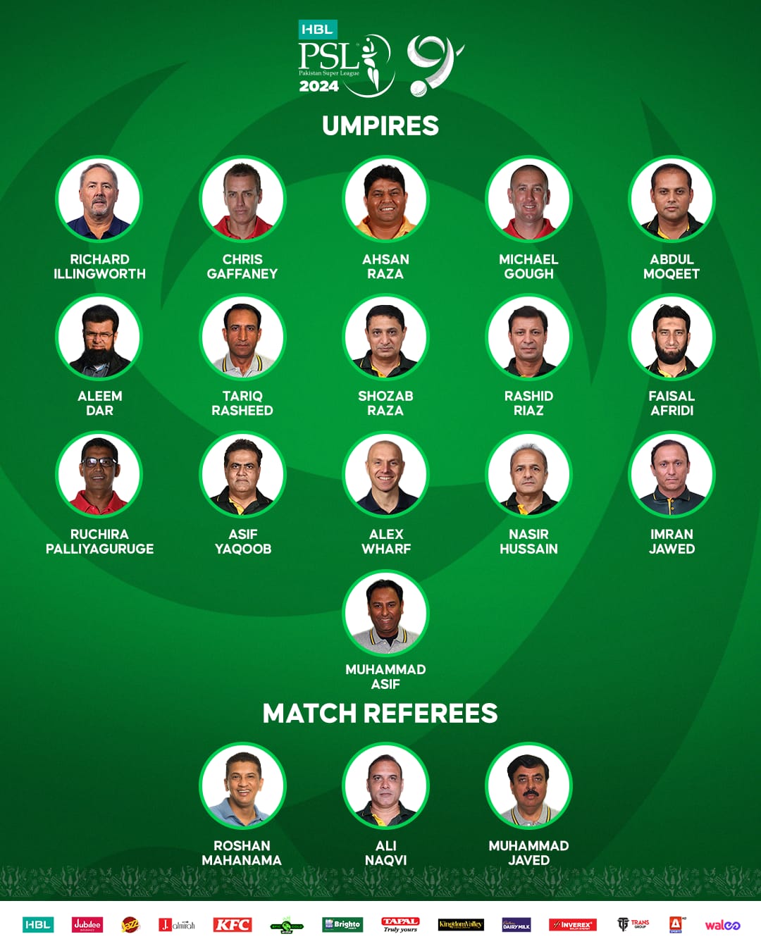 Richard Illingworth returns for his seventh season as match officials ...