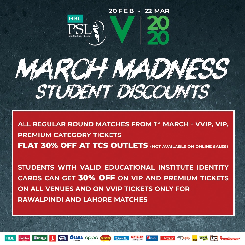 HBL PSL announces discounted tickets for students | Press Release | PCB