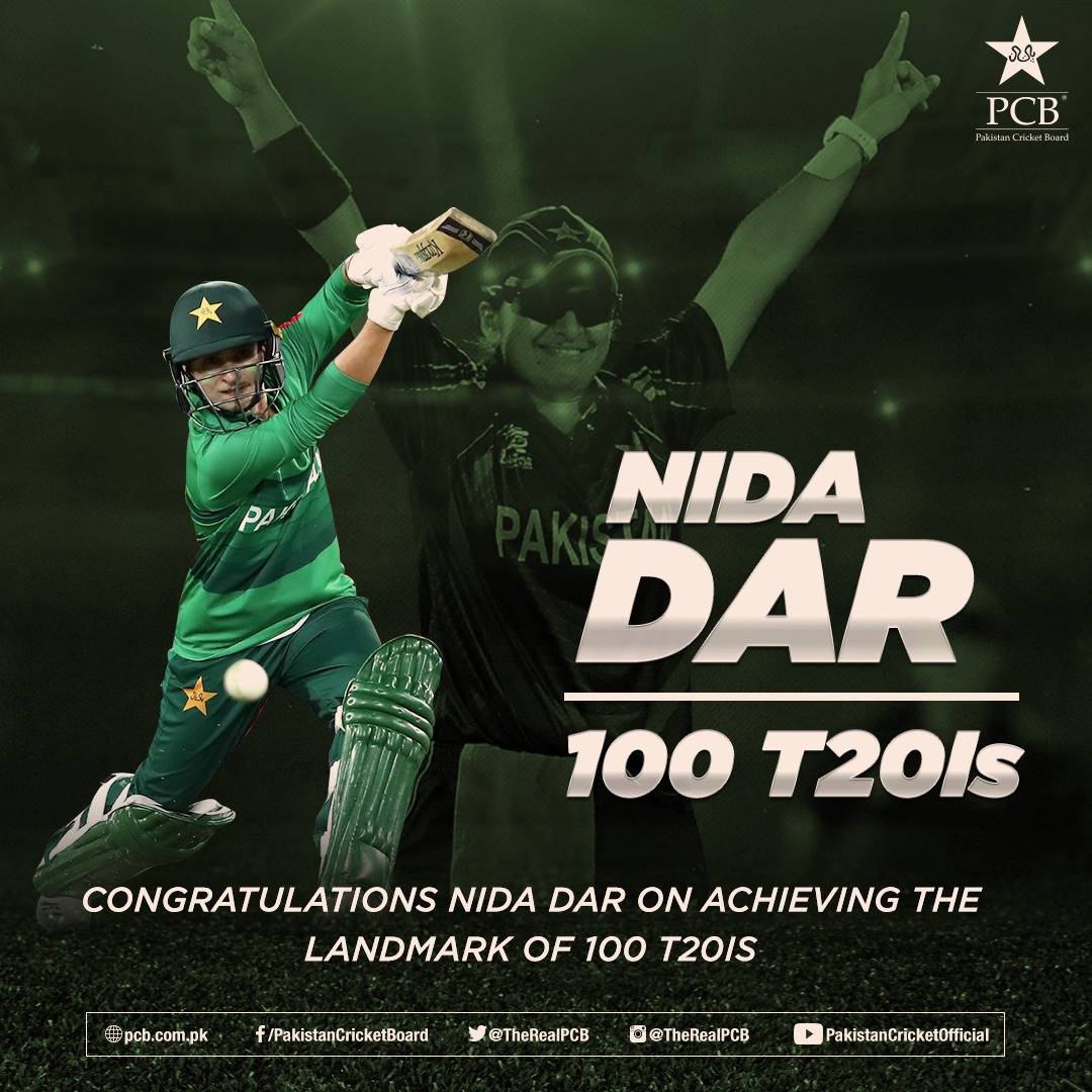 Nida Dar set to play her 100th T20I | Press Release | PCB
