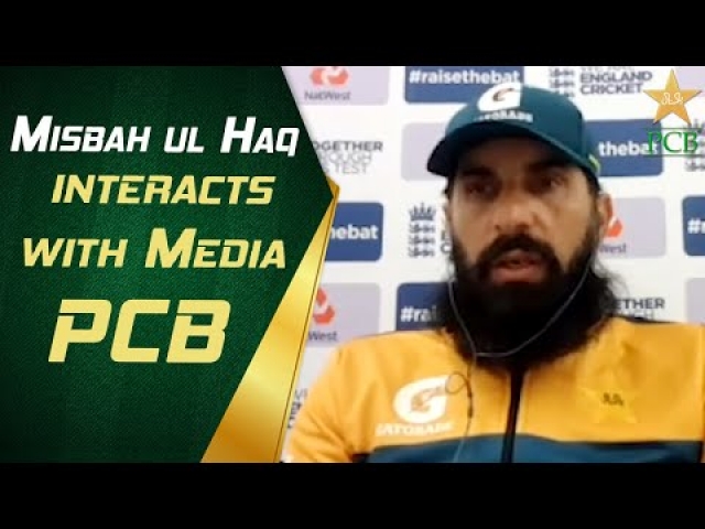 Misbah Ul Haq Interacts With Media Press Release Pcb
