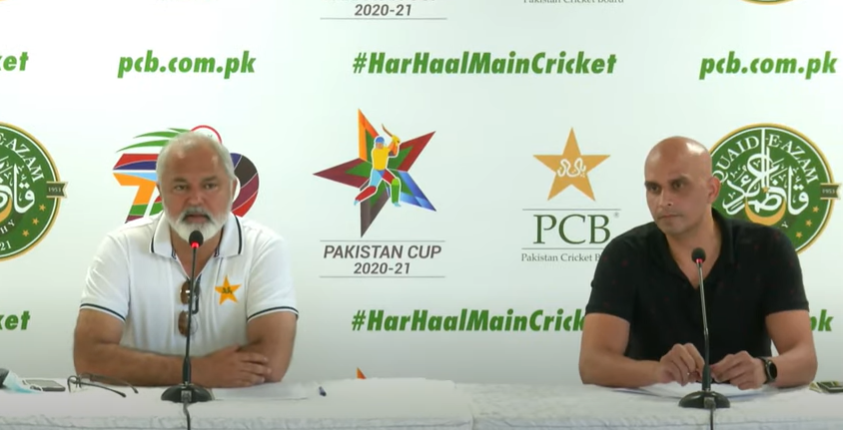 Nadeem Khan and Junaid Zia interact with media | Press Release | PCB