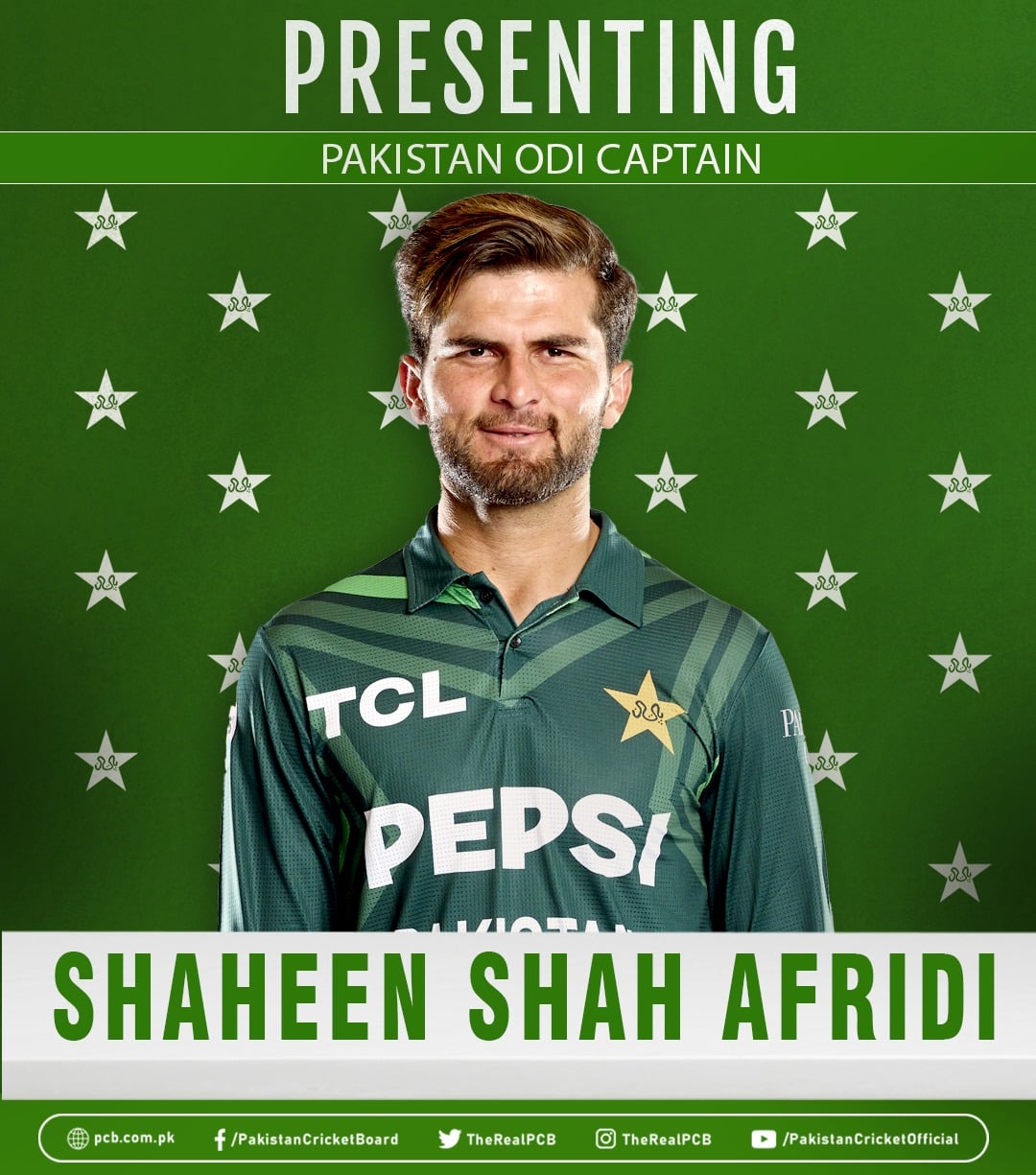 Shaheen Shah Afridi named ODI captain | Press Release | PCB