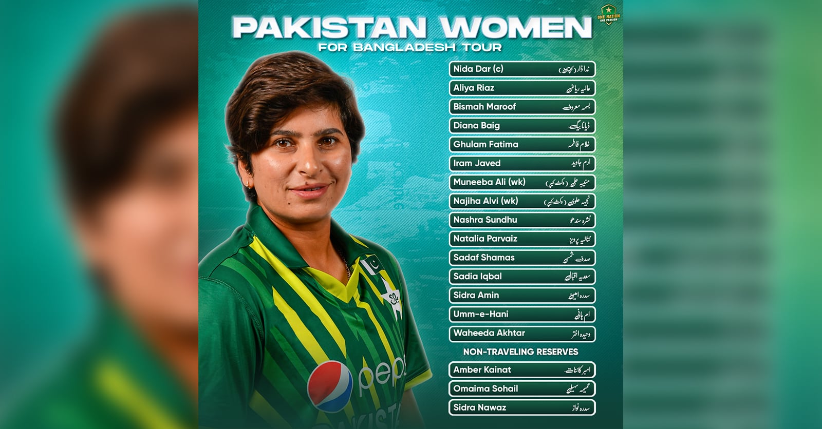 Pakistan women's squad for Bangladesh tour announced | Press Release | PCB